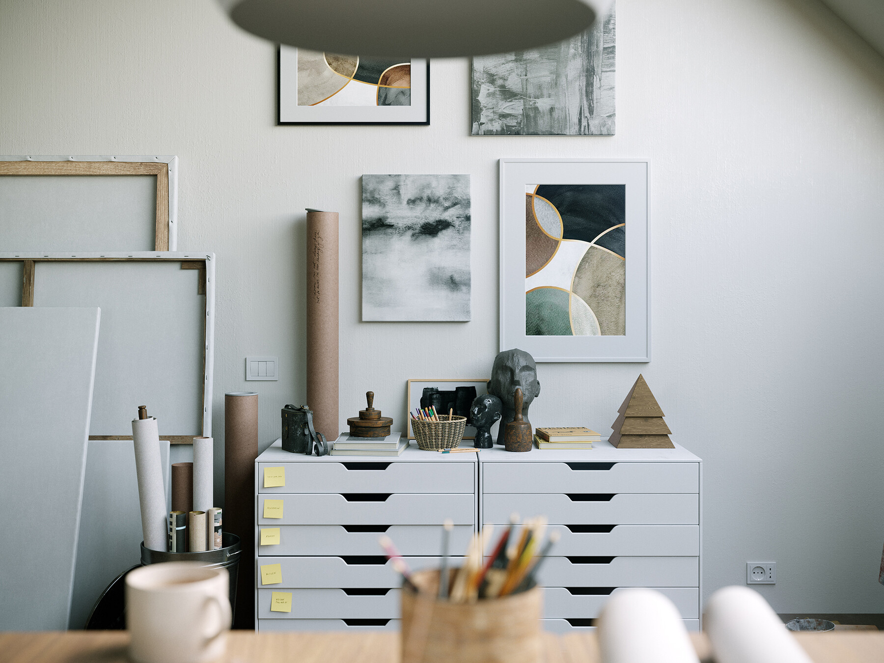 ArtStation - Watercolor room interior scene | Resources