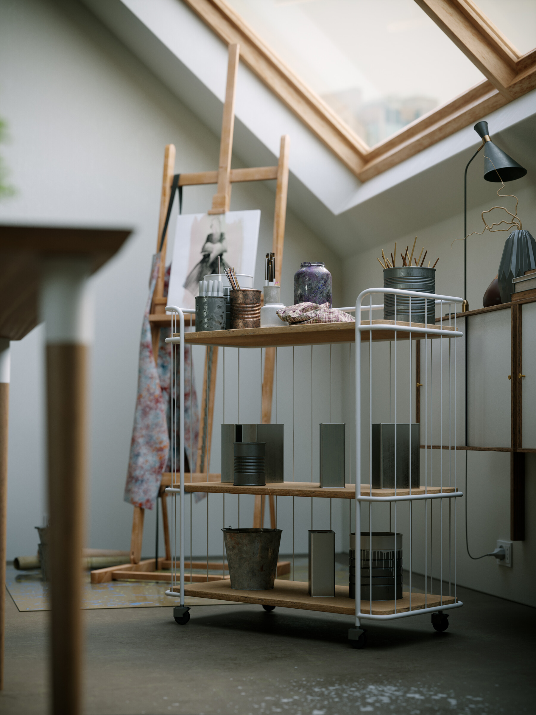 ArtStation - Watercolor room interior scene | Resources