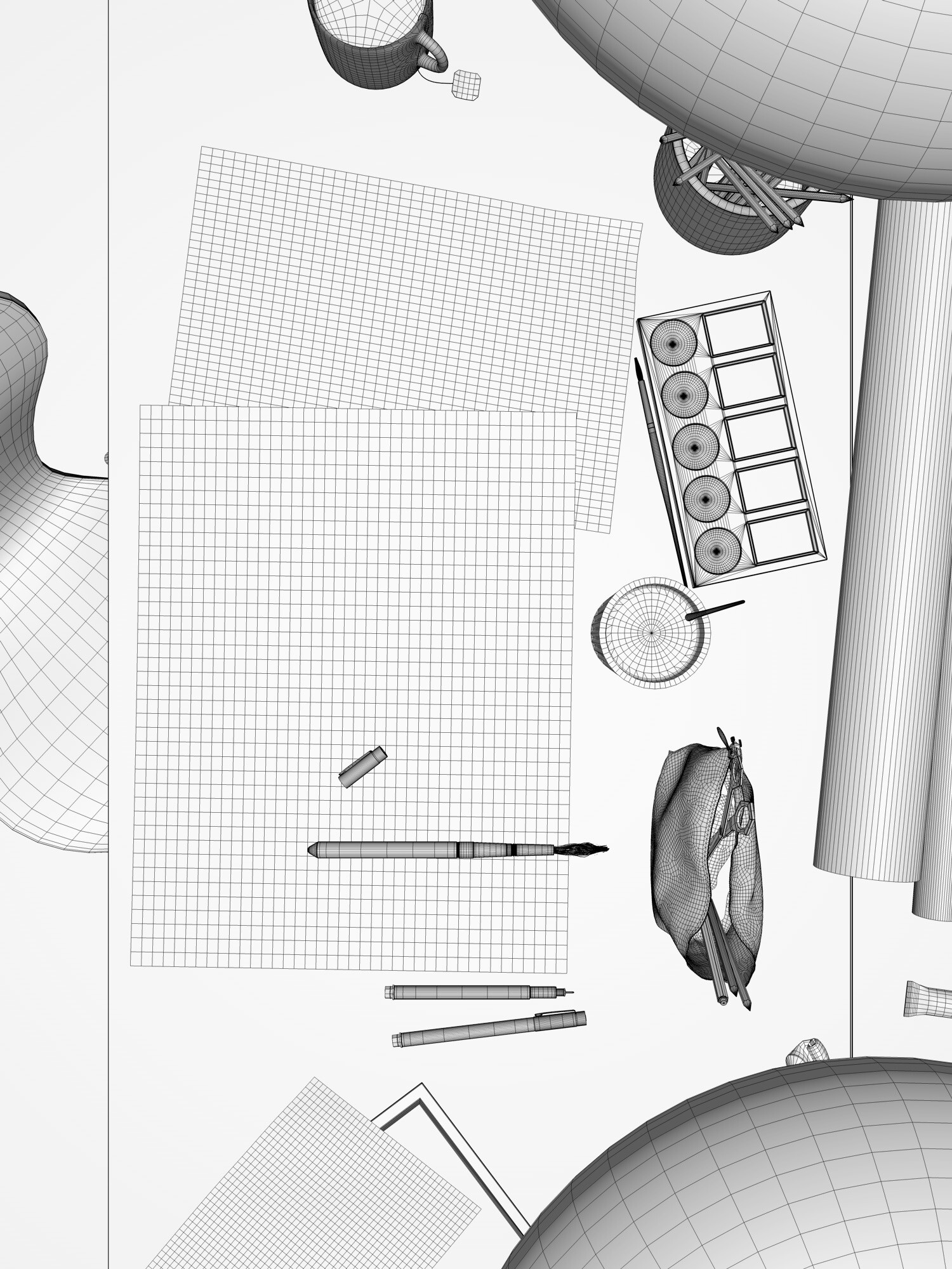 ArtStation - Watercolor room interior scene | Resources