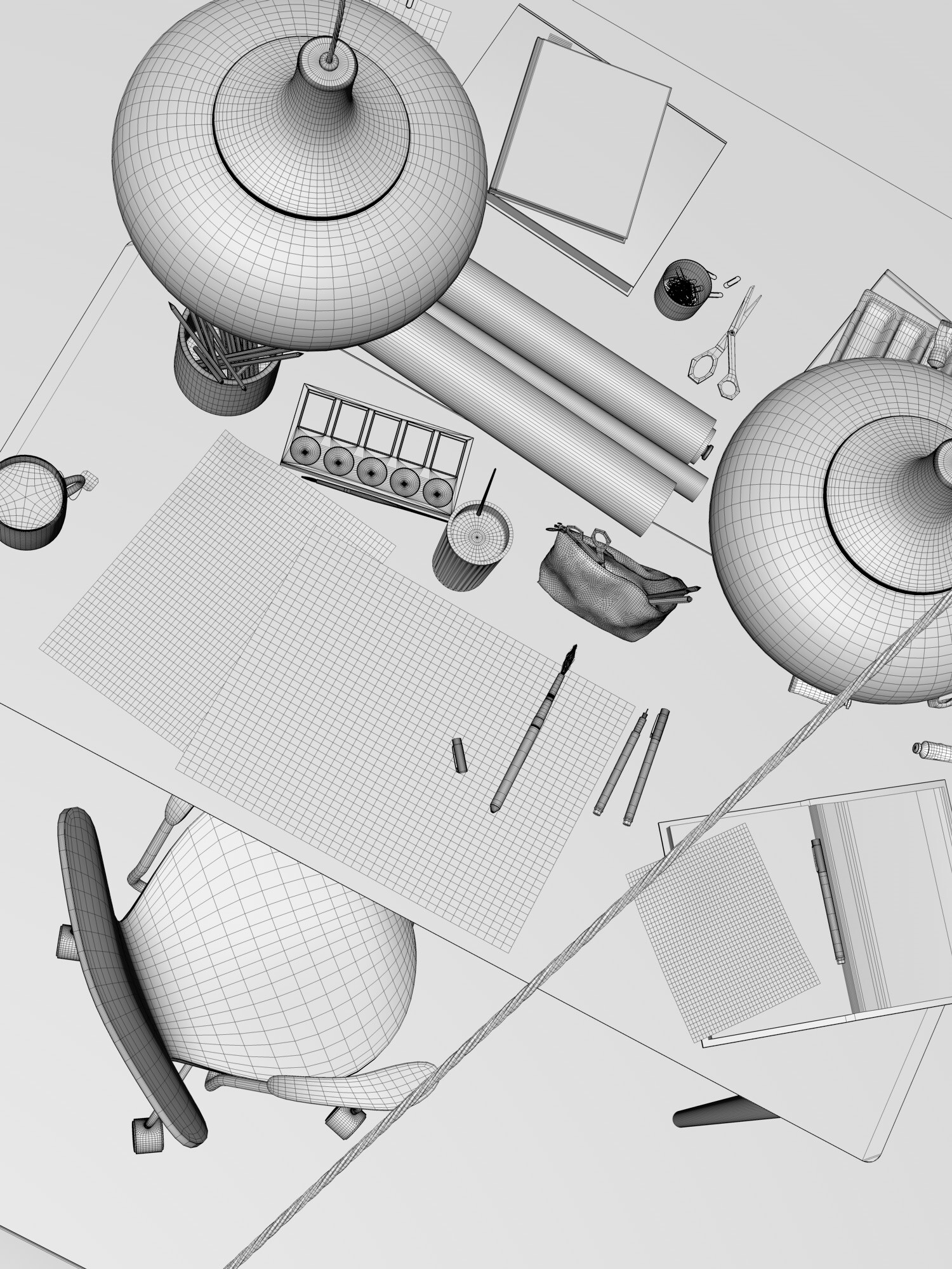 ArtStation - Watercolor room interior scene | Resources