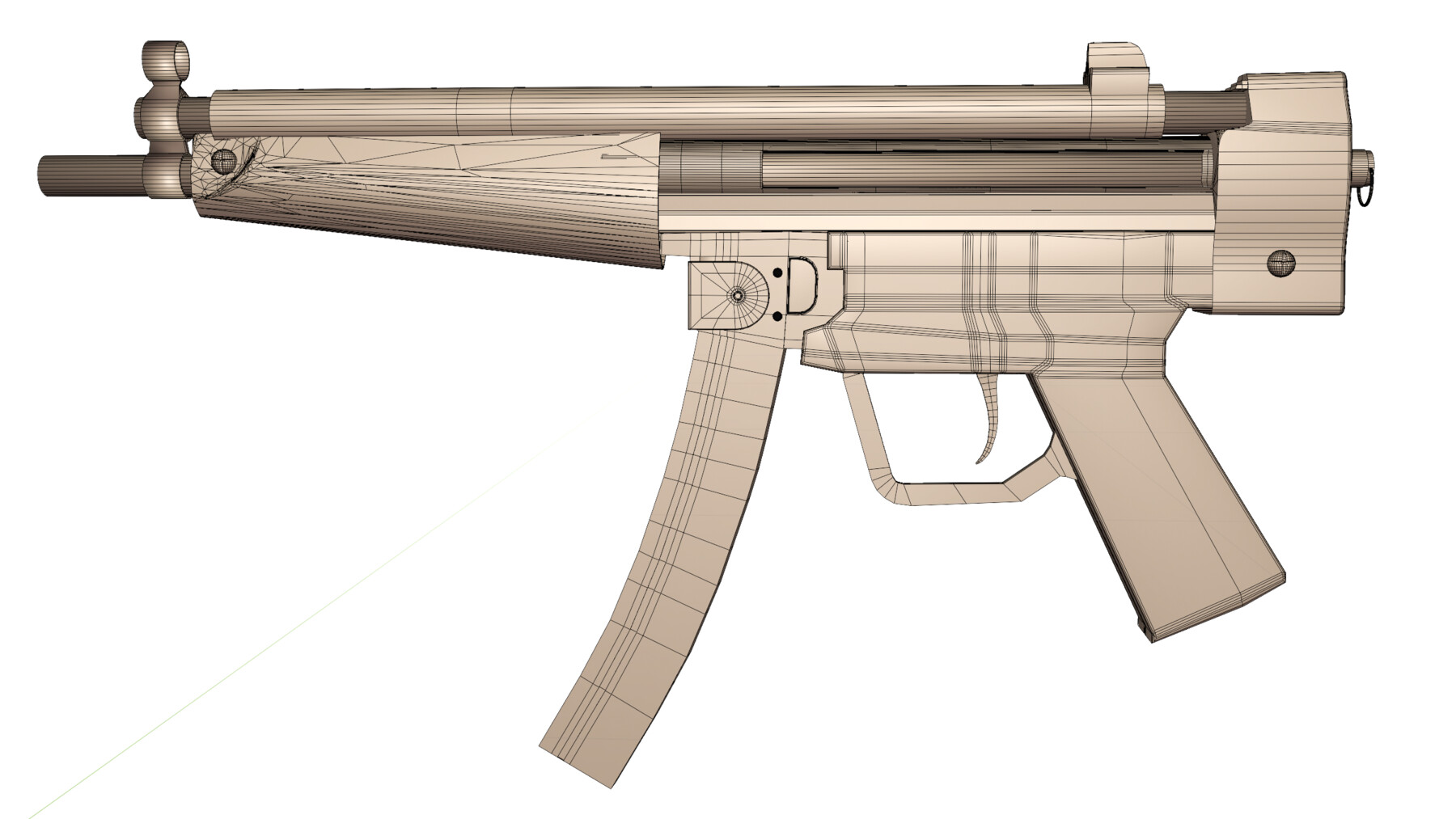 ArtStation - GUN HKSP5 - Model and Textures - Low-poly 3D model | Game ...