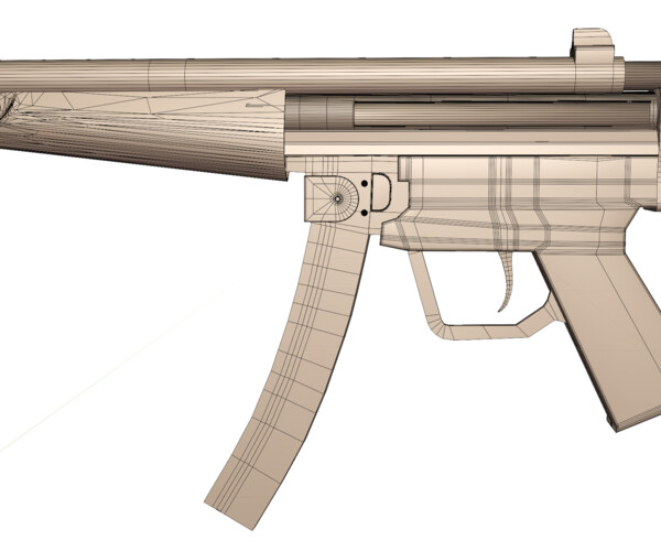 ArtStation - GUN HKSP5 - Model and Textures - Low-poly 3D model | Game ...