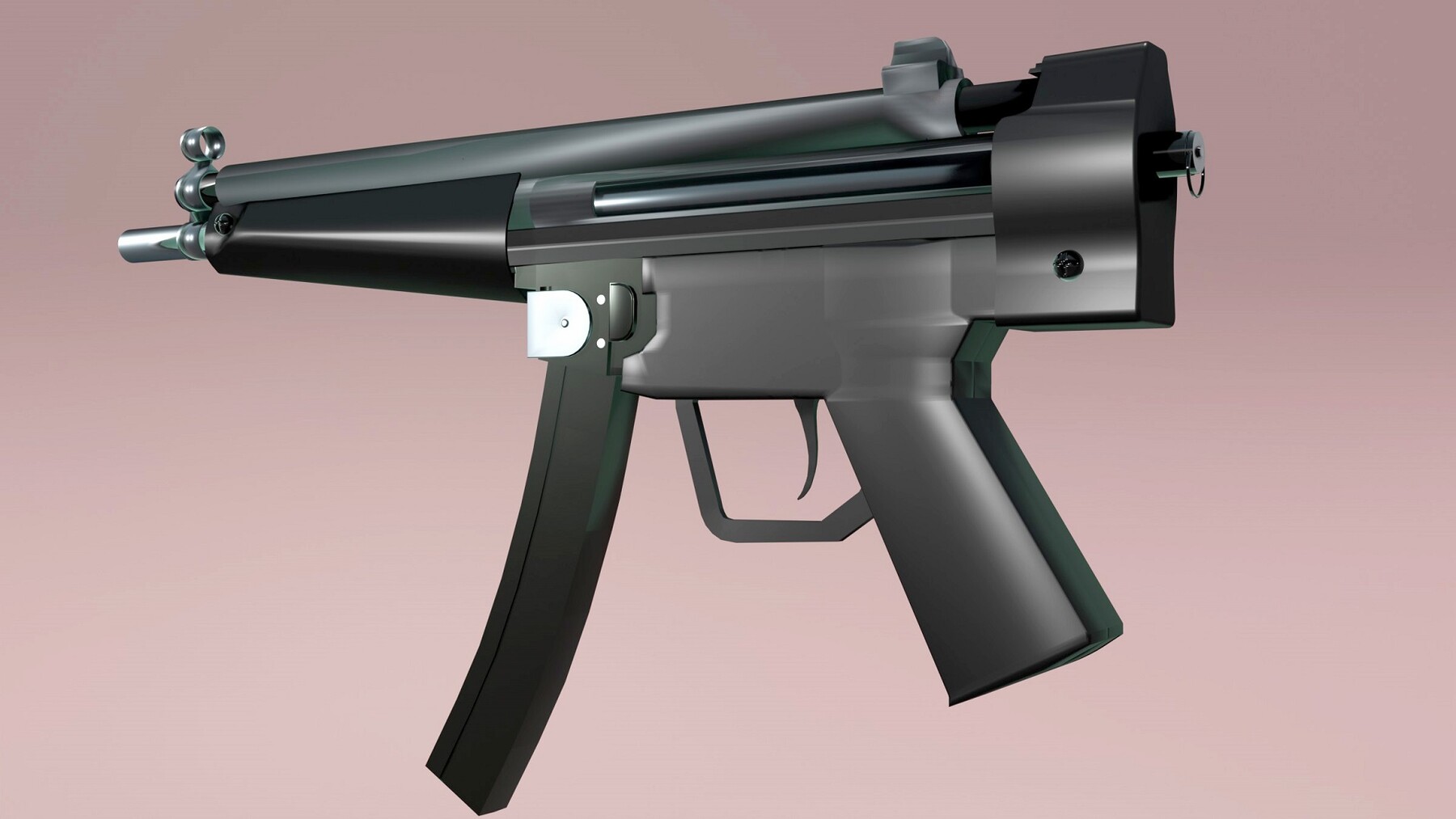 ArtStation - GUN HKSP5 - Model and Textures - Low-poly 3D model | Game ...