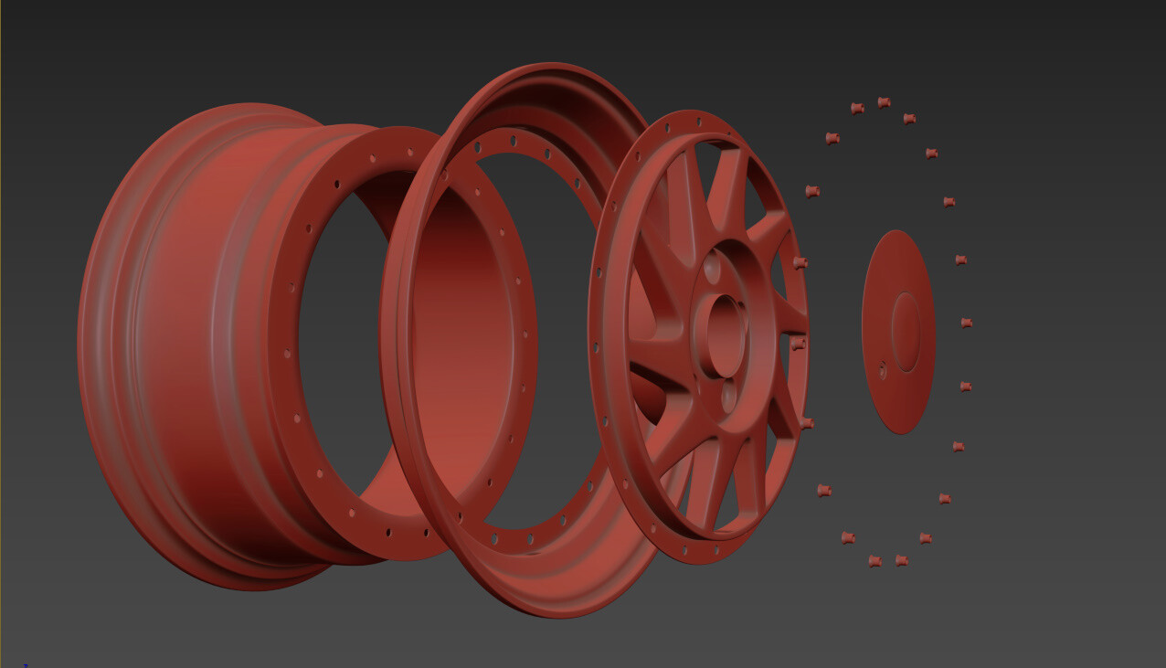 ArtStation - OZ TURBO Custom wheel | Game Assets