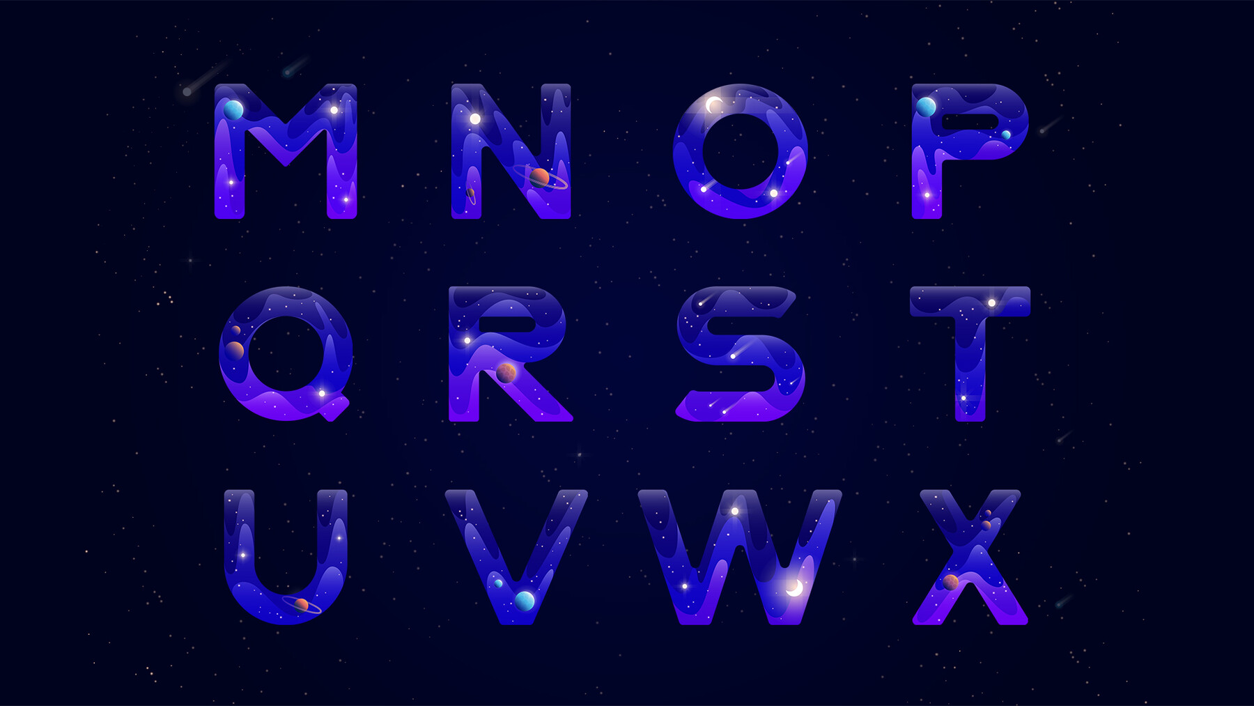 ArtStation - Night. Typography and vector elements | Game Assets