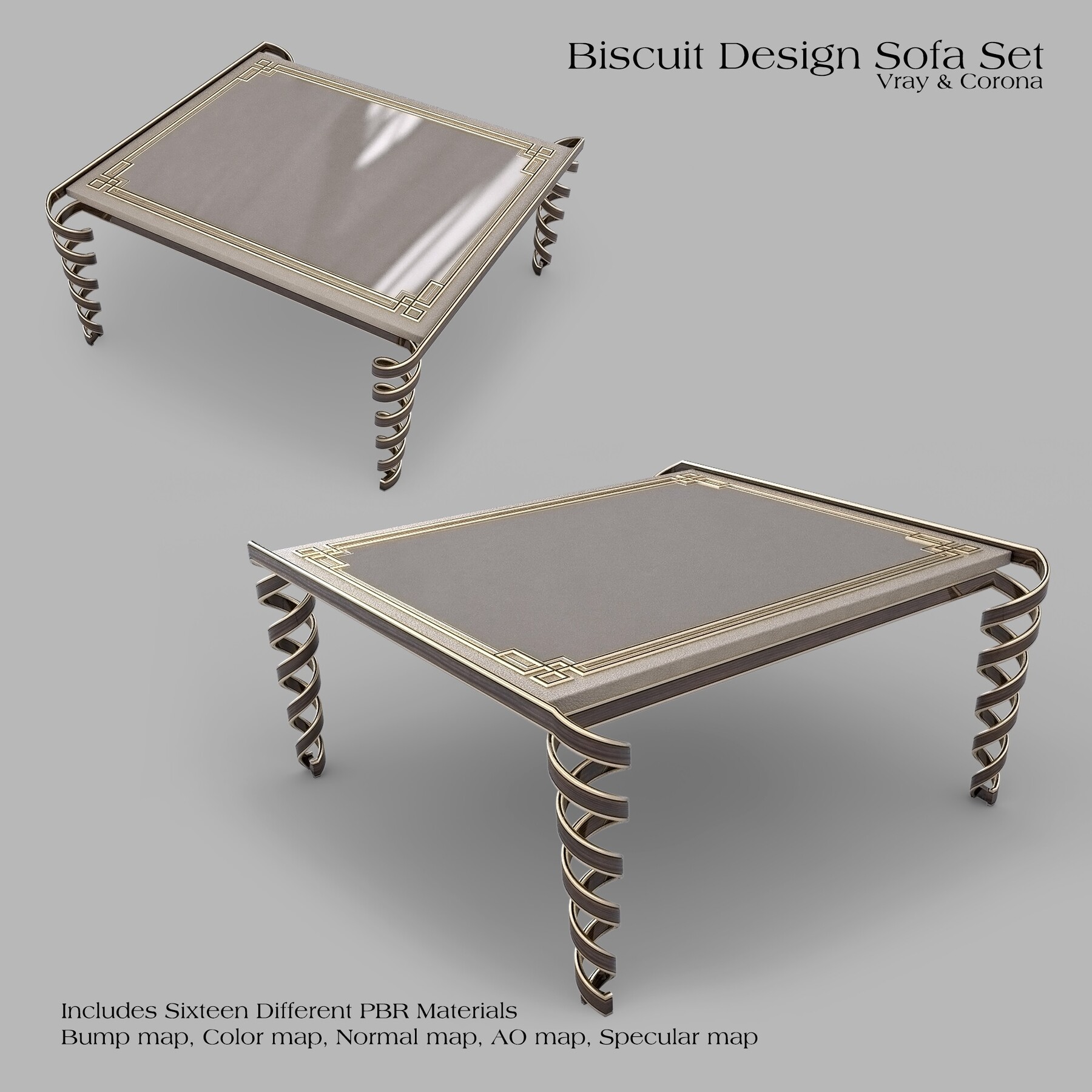 ArtStation - Biscuit Design Sofa Set | Resources