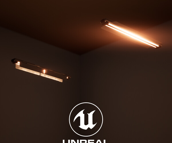 ArtStation - FREE - Stylized Fluorescent Light | Game Assets