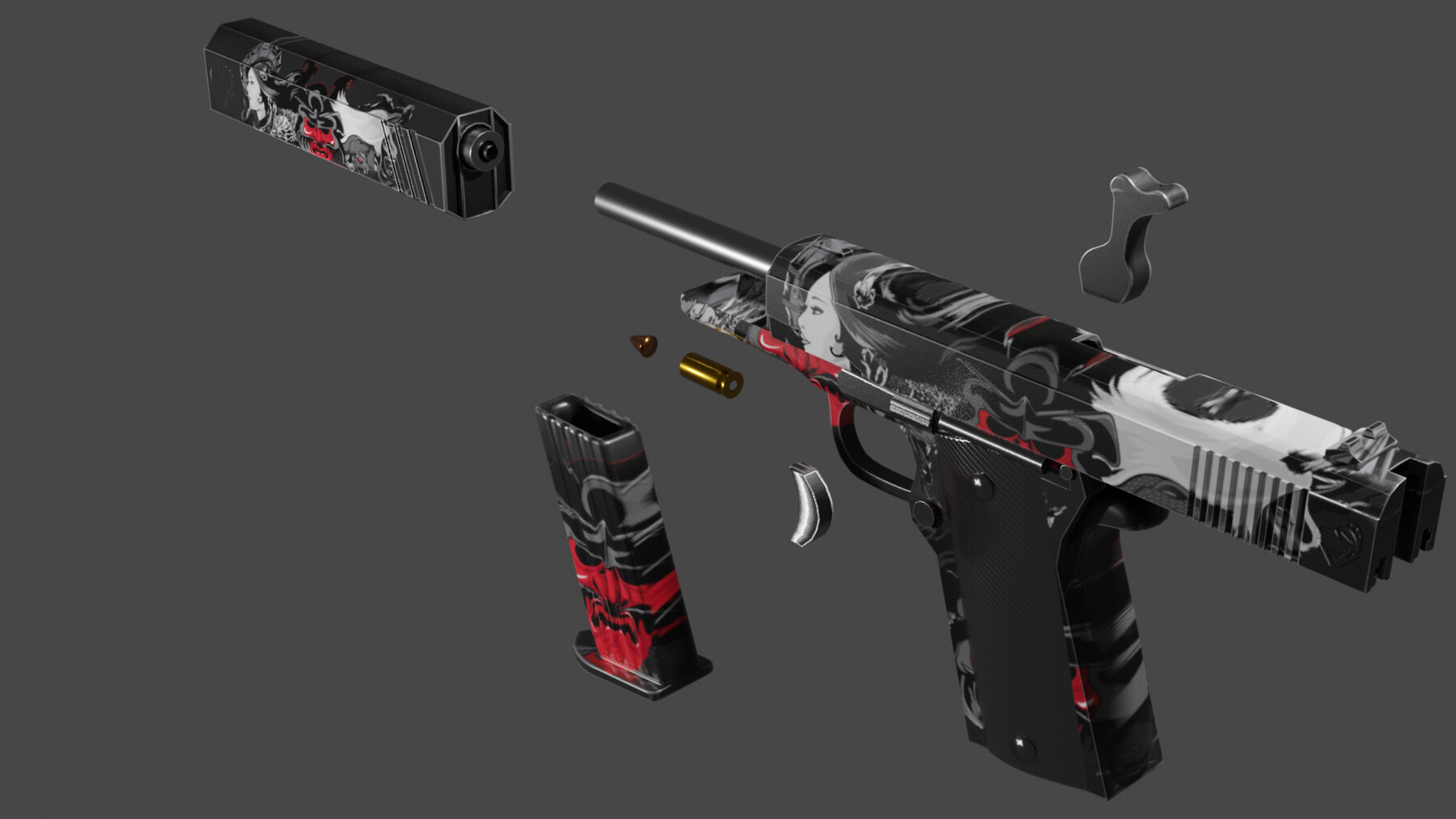 ArtStation - Semi-Automatic Pistol | Game Assets