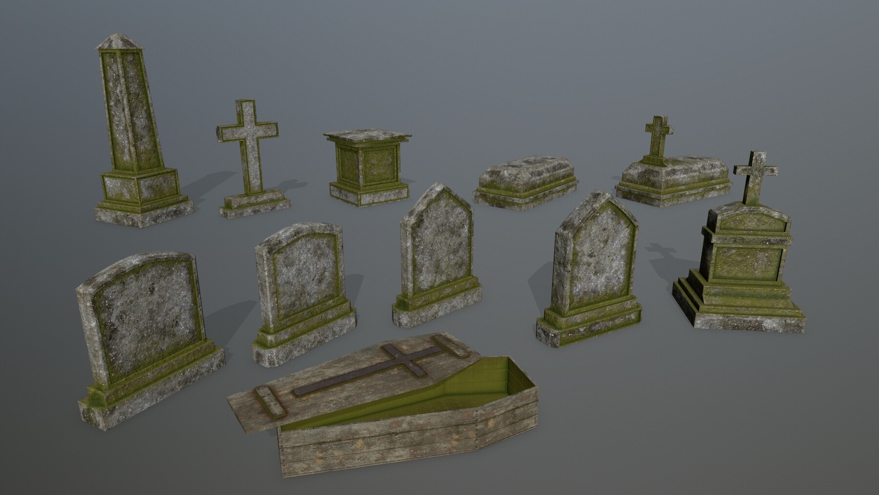 ArtStation - Tombstone Set | Game Assets