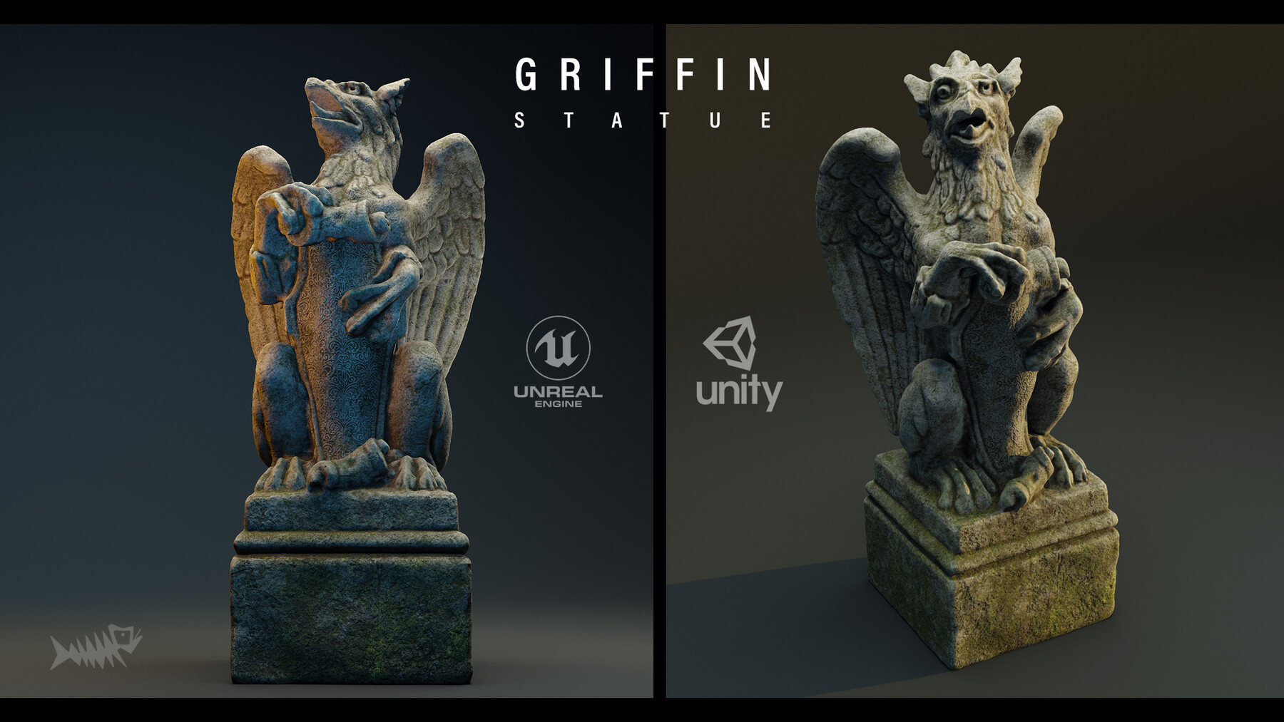 ArtStation - Griffin Statue 4K PBR | Game Assets
