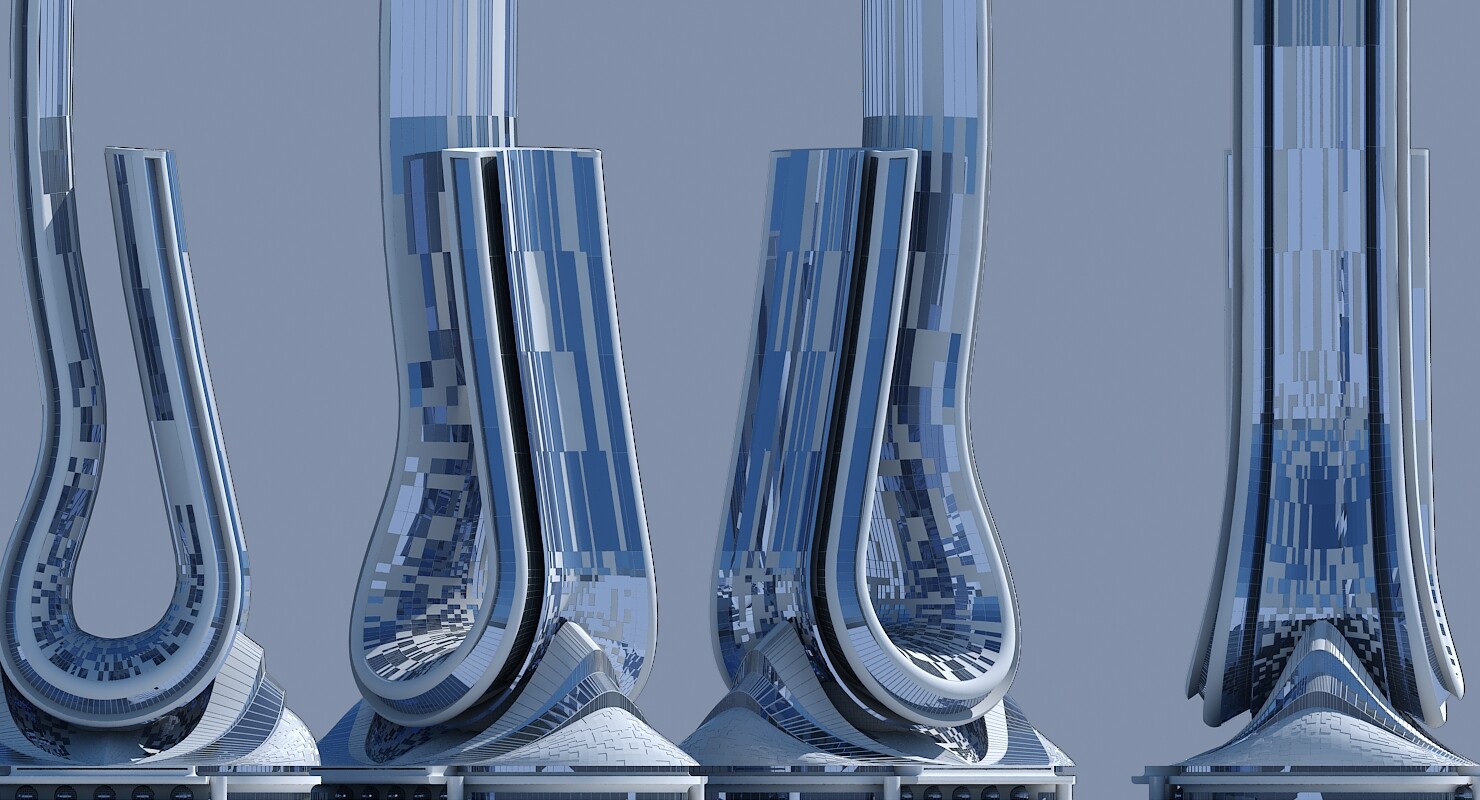 ArtStation - 3D Futuristic Skyscraper collection 401 | Resources