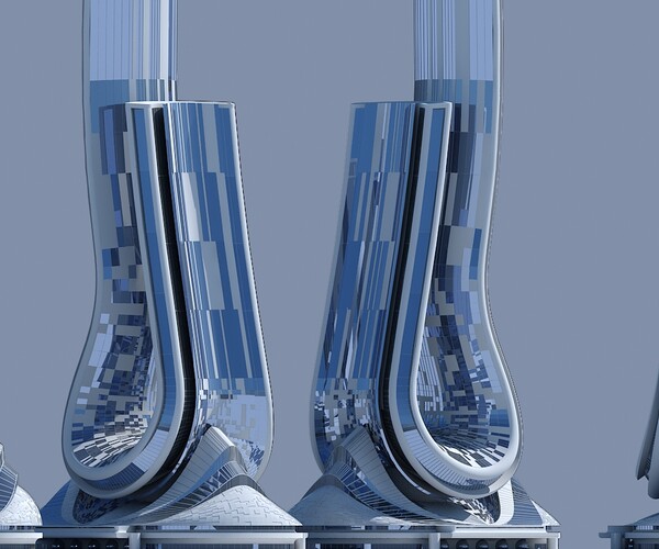 ArtStation - 3D Futuristic Skyscraper collection 401 | Resources