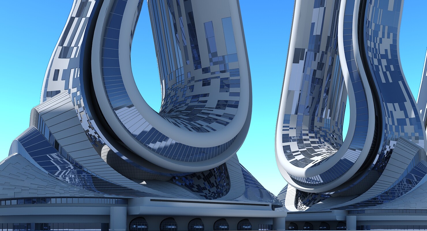 ArtStation - 3D Futuristic Skyscraper collection 401 | Resources