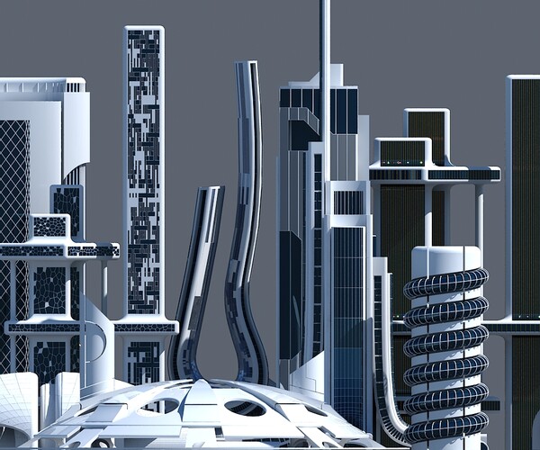 ArtStation - 3D Futuristic Skyscraper collection 401 | Resources