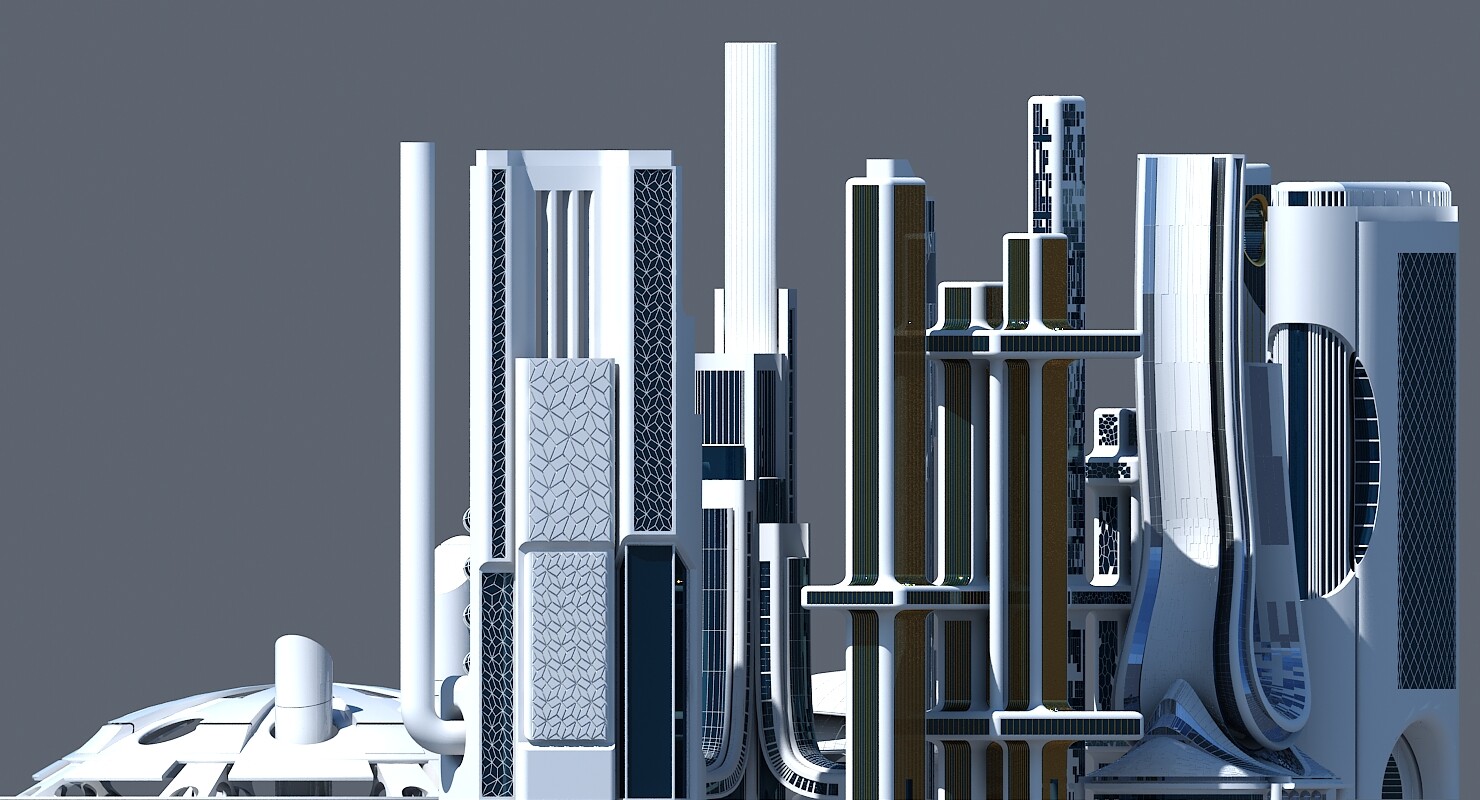 ArtStation - 3D Futuristic Skyscraper collection 401 | Resources