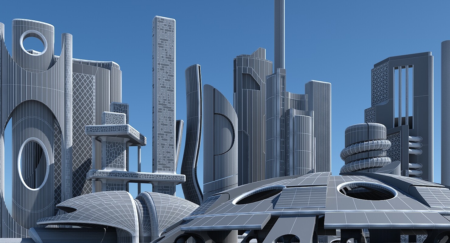 ArtStation - 3D Futuristic Skyscraper collection 401 | Resources