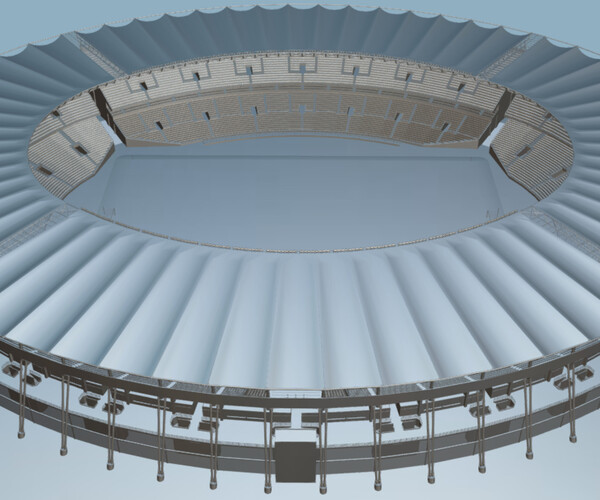 ArtStation - Fictional old stadium: Bowl with new roof | Game Assets