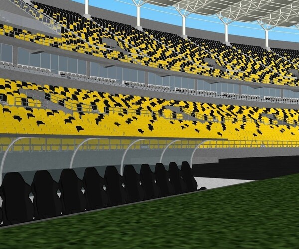 ArtStation - Fictional old stadium: Bowl with new roof | Game Assets