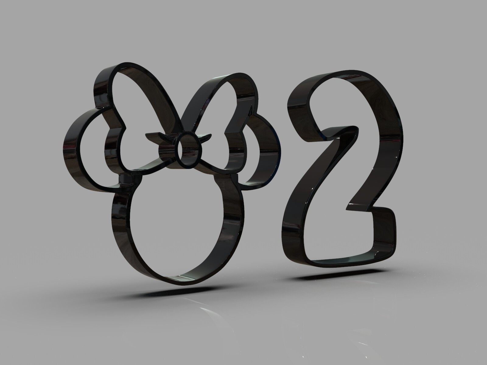 ArtStation - Minnie and Number 2 Cookie Cutter | Resources