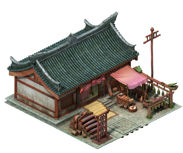 ArtStation - Game Model - City - Musical Instrument Shop | Game Assets