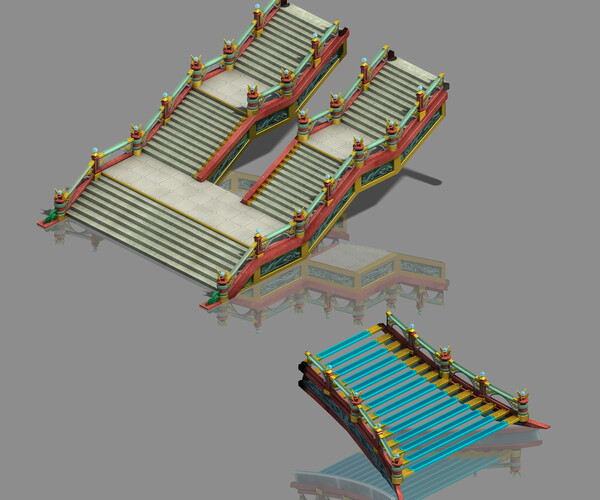 ArtStation - Large city square - stairs | Game Assets
