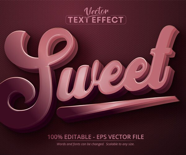 ArtStation - Sweet text, cartoon style editable text effect | Artworks