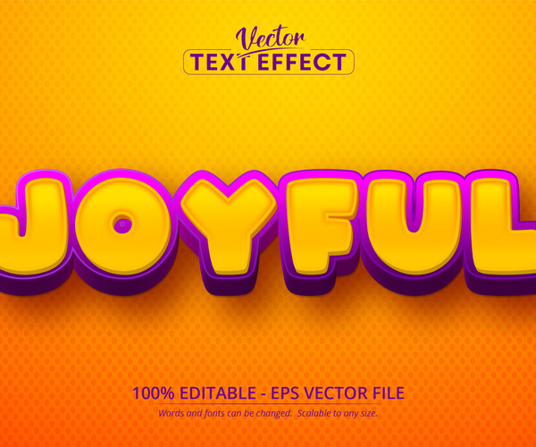 ArtStation - Joyful text, 3d editable text effect | Artworks