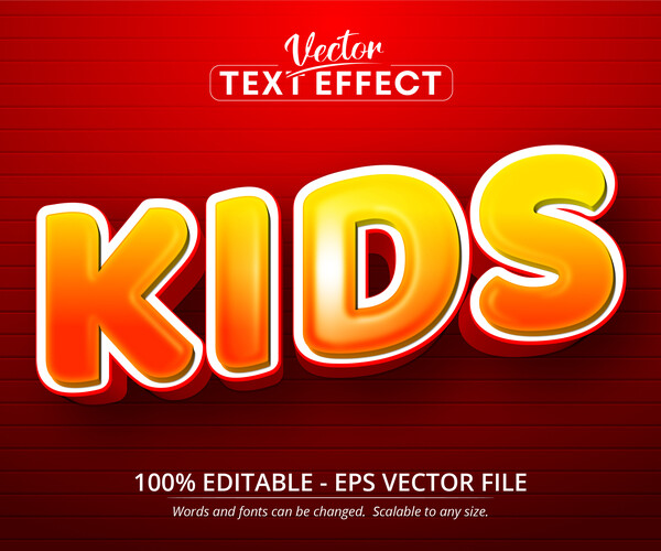 ArtStation - Kids text, cartoon style editable text effect | Artworks