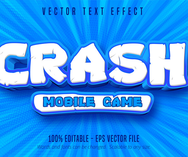 ArtStation - Crash mobile game text, game style editable text effect ...