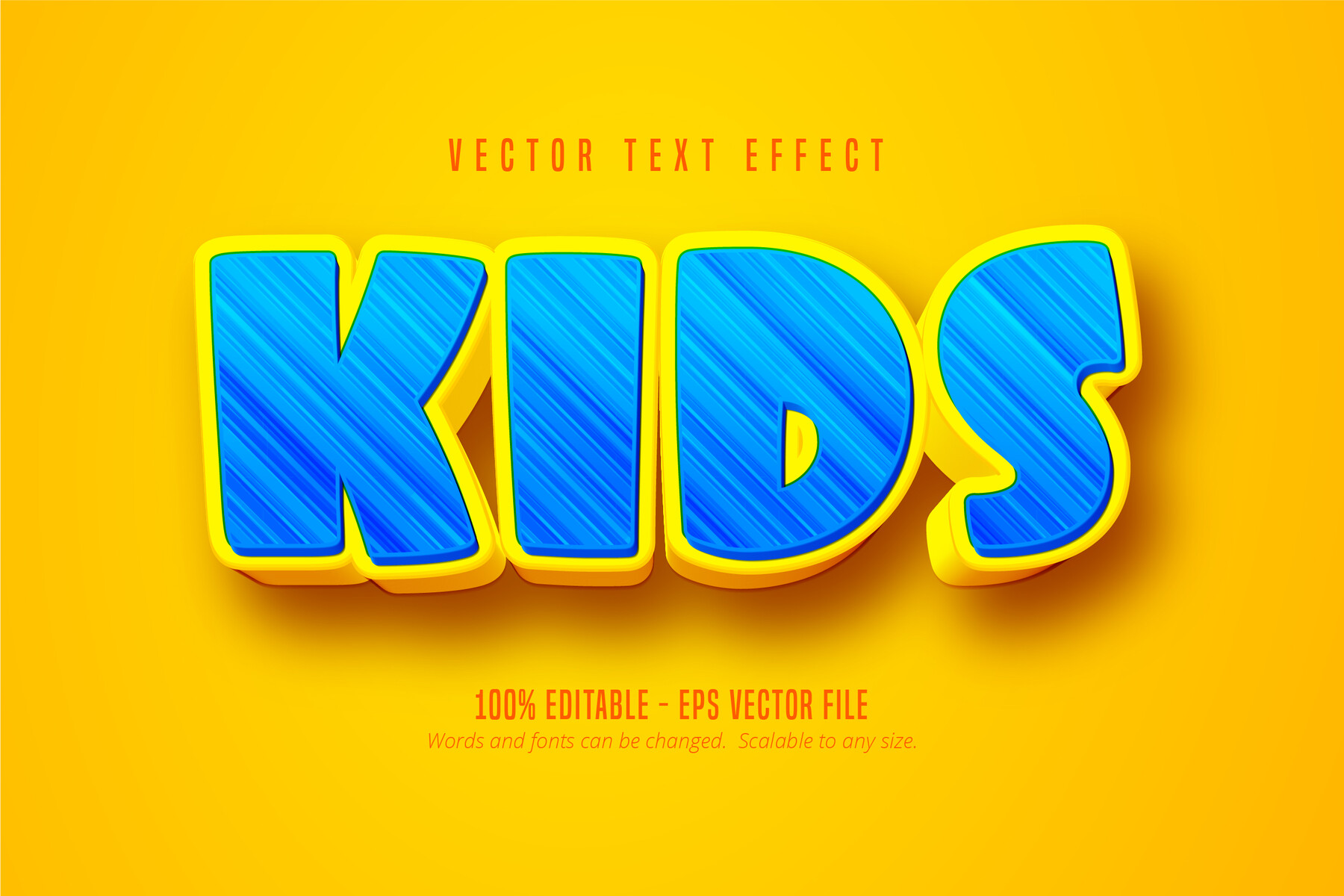 ArtStation - Kids text, cartoon style editable text effect | Artworks