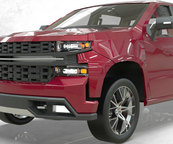 ArtStation - Chevy Silverado 2020 lowpoly concept | Game Assets