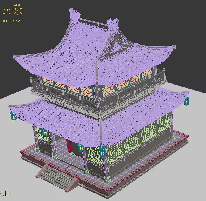 ArtStation - Heyang City - double layer Restaurant | Game Assets