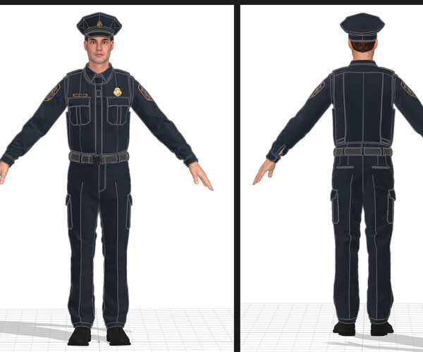 ArtStation - US Police Uniform / Marvelous Designer / Clo 3D project ...