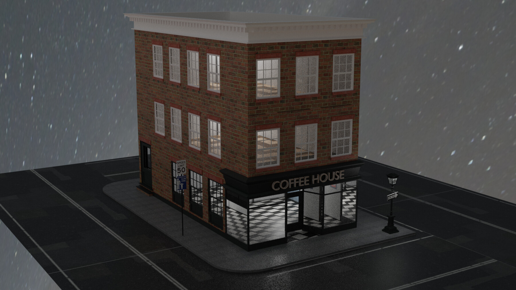 ArtStation - 3D Coffee Shop Model | Resources