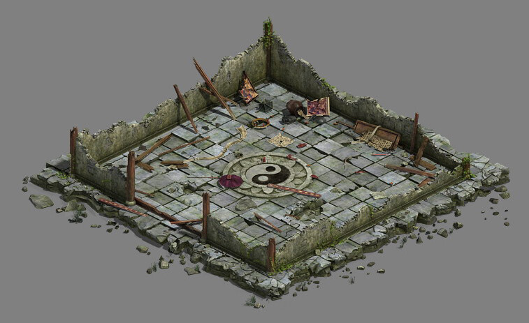 ArtStation - Building - house ruins 02 | Game Assets
