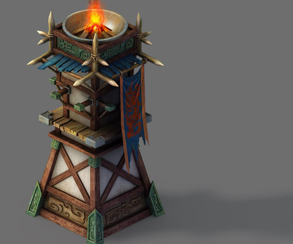 ArtStation - Barracks - beacon towers | Game Assets