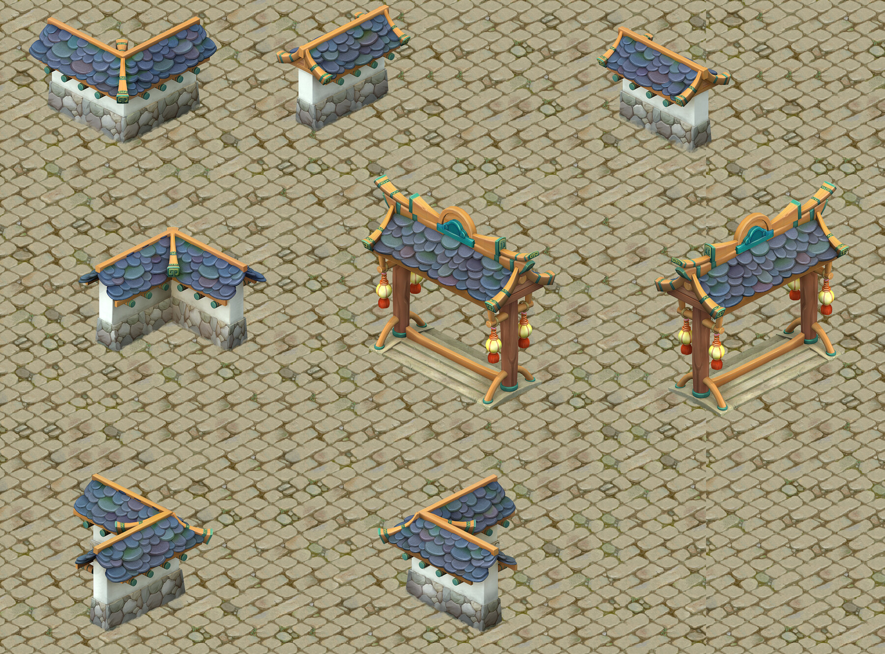 ArtStation - Cartoon version - city wall | Game Assets