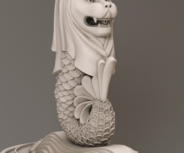 ArtStation - Merlion of Singapore 3d model | Resources