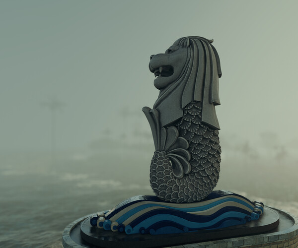 ArtStation - Merlion of Singapore 3d model | Resources