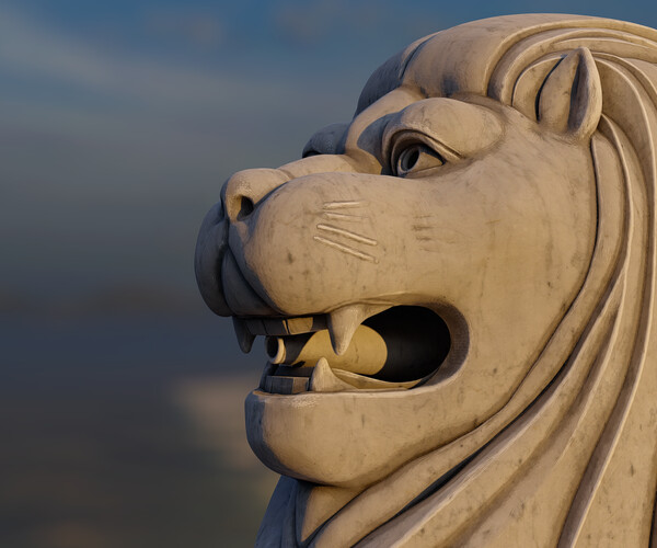 ArtStation - Merlion of Singapore 3d model | Resources