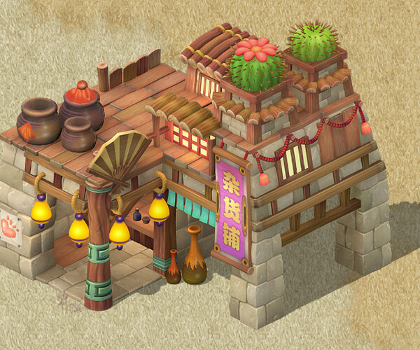 ArtStation - Cartoon version - grocery store | Game Assets