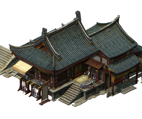 ArtStation - Game Model - City Blacksmith Shop | Game Assets