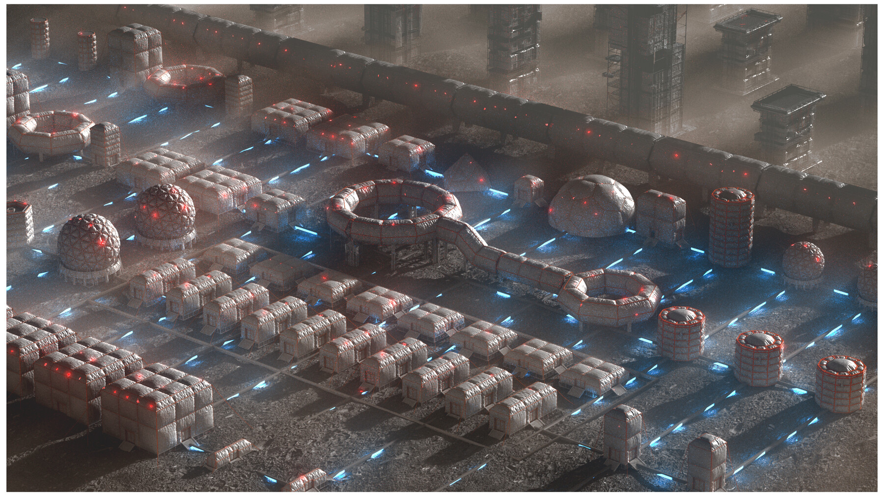 ArtStation - Sci-Fi Space Future Base Colony Kitbash Buildings Pack ...