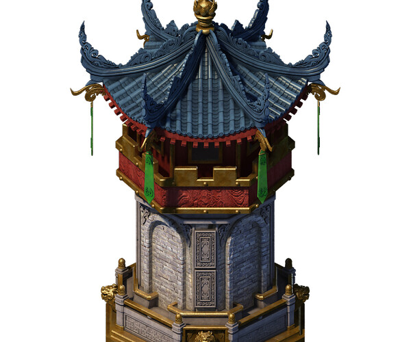 ArtStation - Building - contest ring - decorative tower | Game Assets