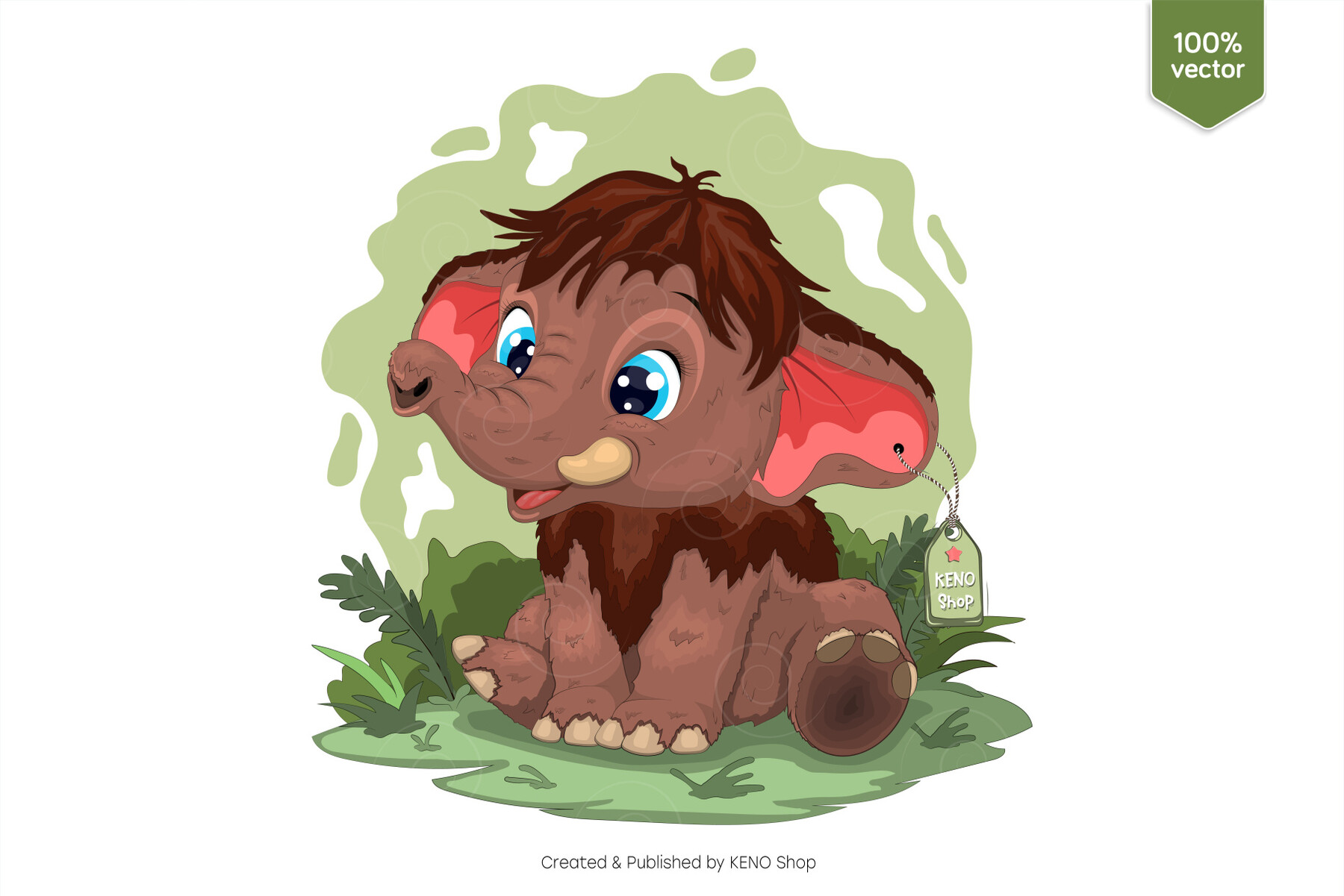 ArtStation - Cute Cartoon Mammoth. | Artworks