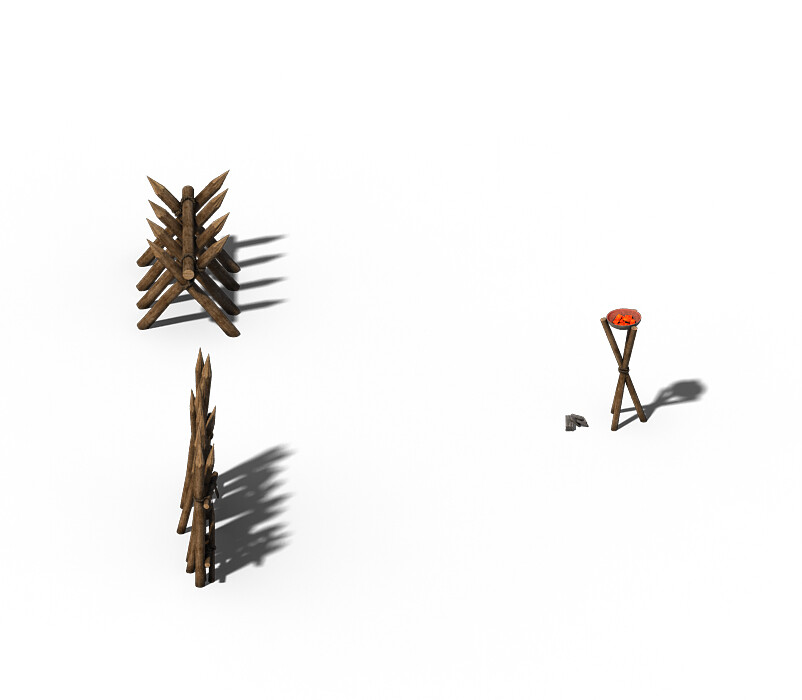 ArtStation - Barracks - Wooden fence 01 | Game Assets