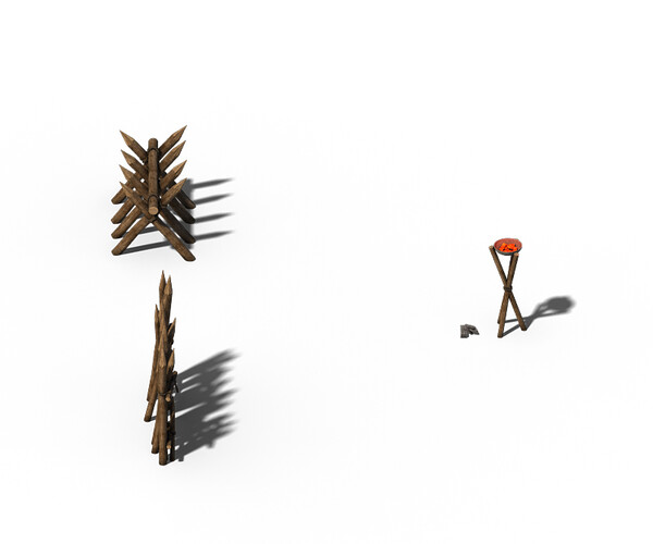 ArtStation - Barracks - Wooden fence 01 | Game Assets