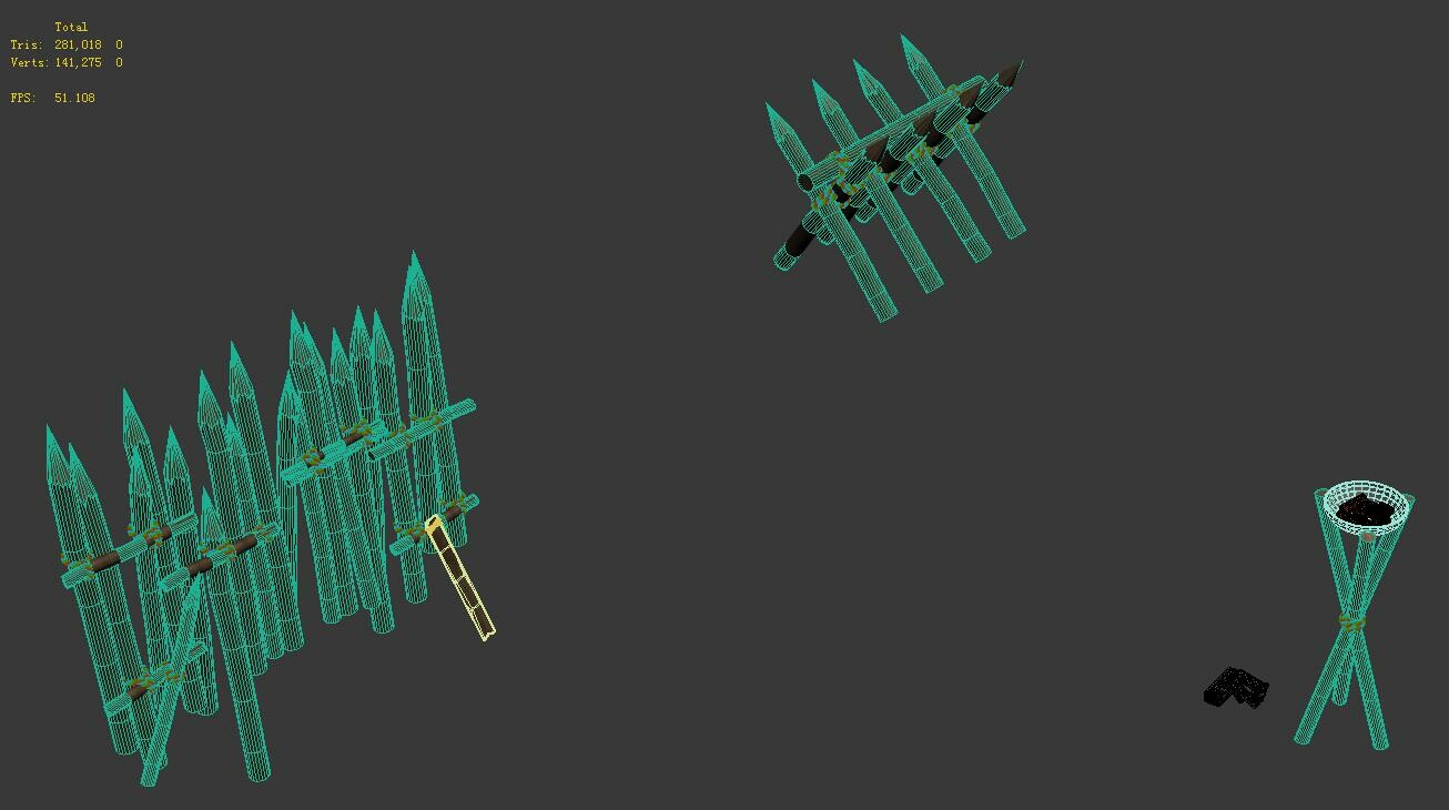 ArtStation - Barracks - Wooden fence 01 | Game Assets