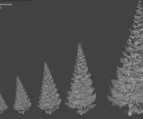 ArtStation - Set of realistic fir trees | Game Assets
