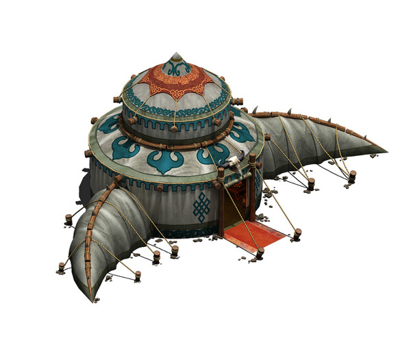 ArtStation - Mulan Prairie - tent 01 | Game Assets